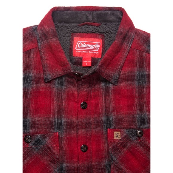 Coleman | Jackets & Coats | Coleman Sherpa Lined Plaid Flannel Shirt ...